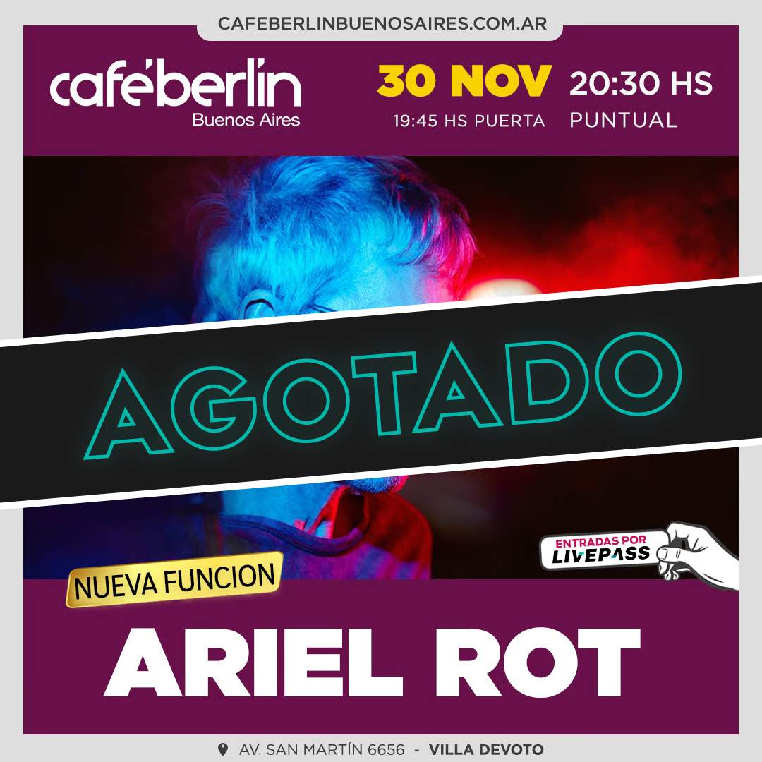 Entradas para Ariel Rot en Café Berlín - Livepass